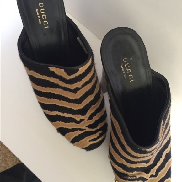 Gucci | Shoes | Gucci Zebra Pony Hair Clog | Poshmark